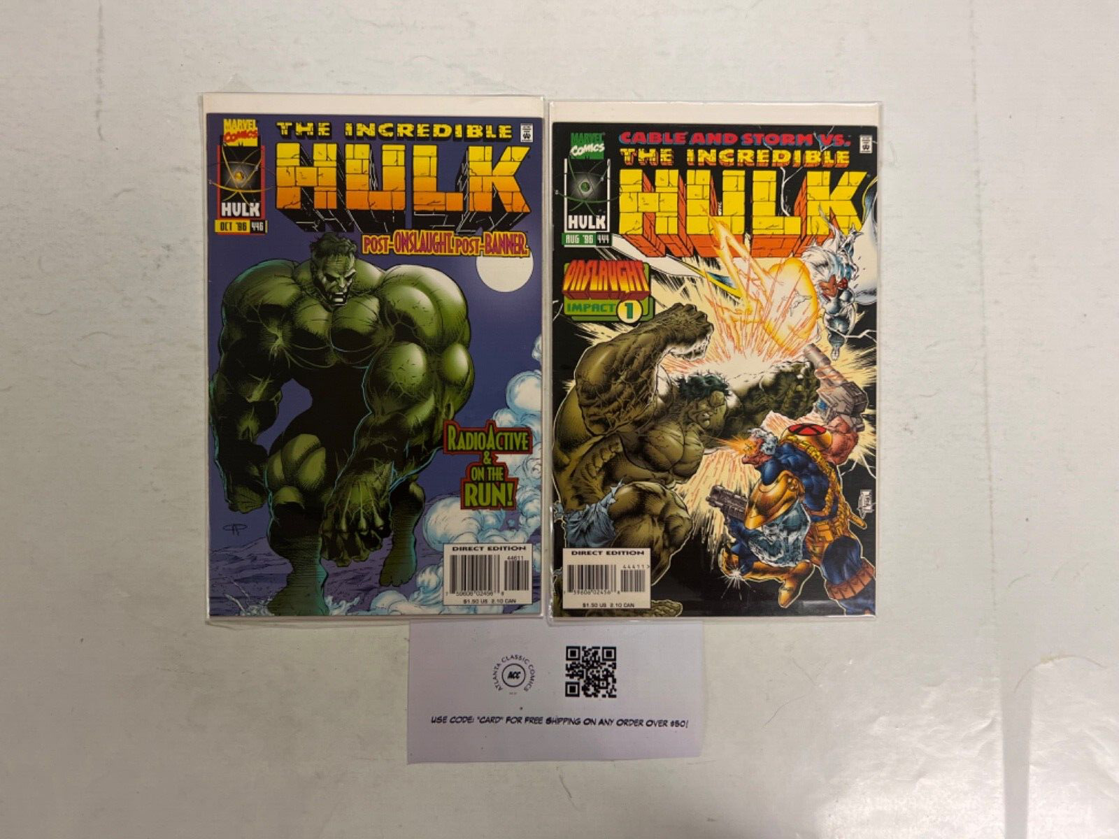 2 Hulk Marvel Comic Books # 444 446 Avengers Defenders Iron Man Thor 80 ...