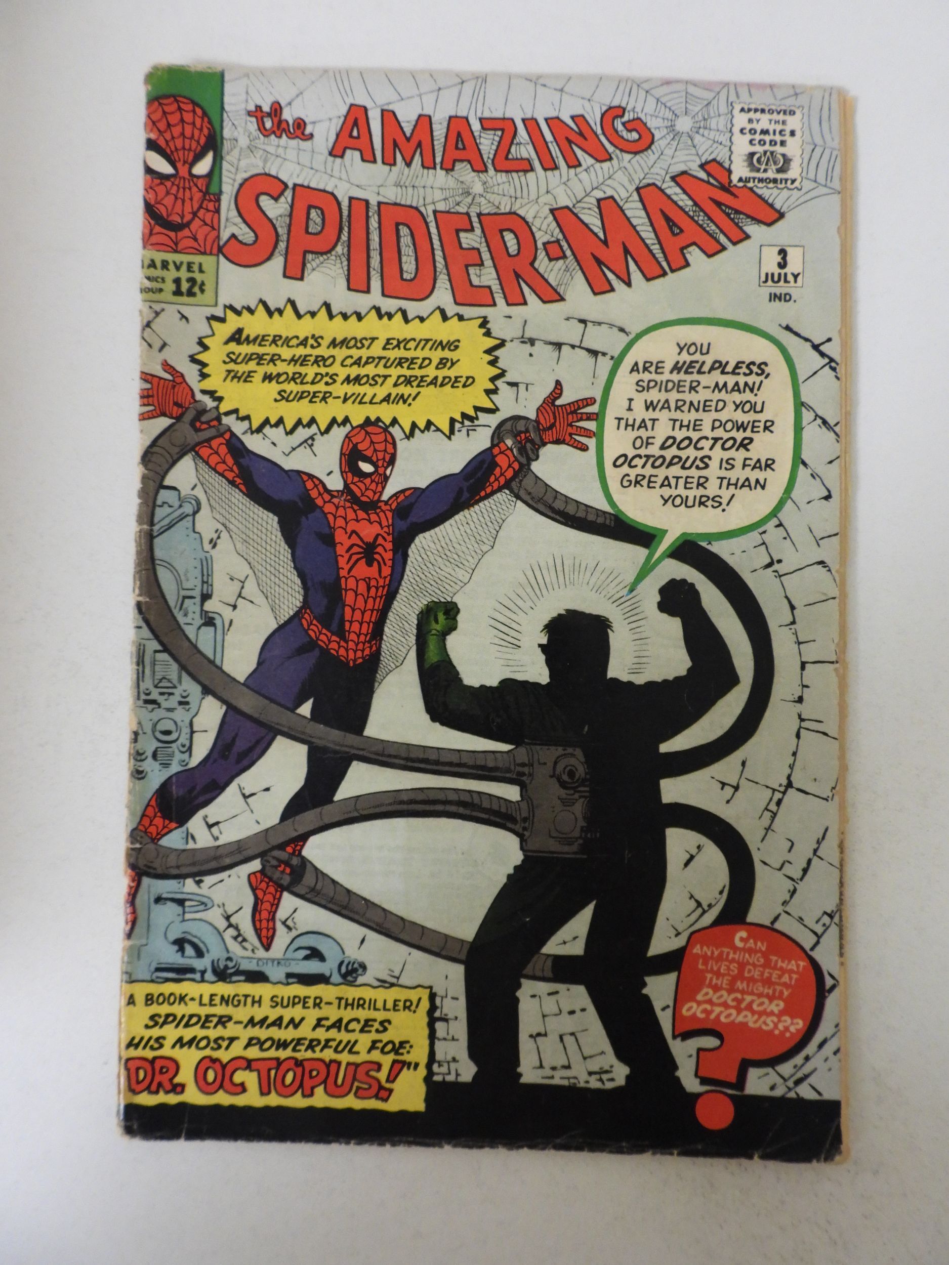 The Amazing Spider-Man #3 1st appearance of Dr. Octopus apparent poor ...
