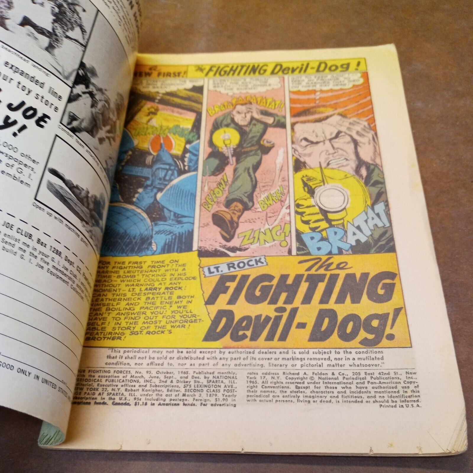 Our Fighting Forces #95 1965 Silver age DC War Comic First Devil Dog ...