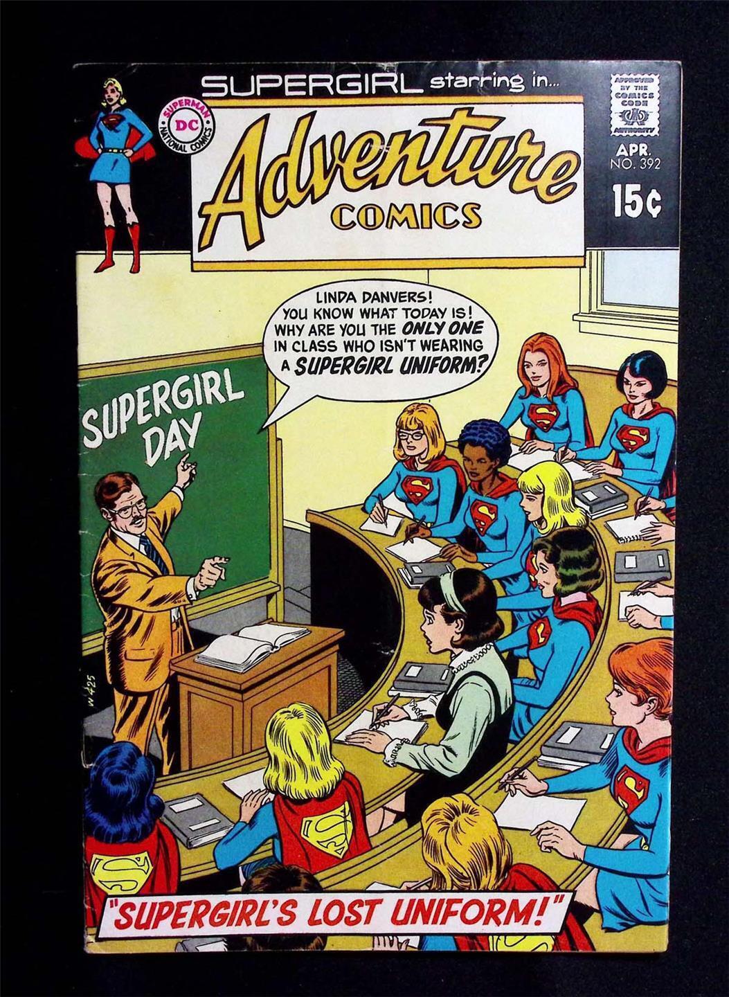 Adventure Comics #392 April 1970 Supergirl Super-Cheat & Lost Uniform ...