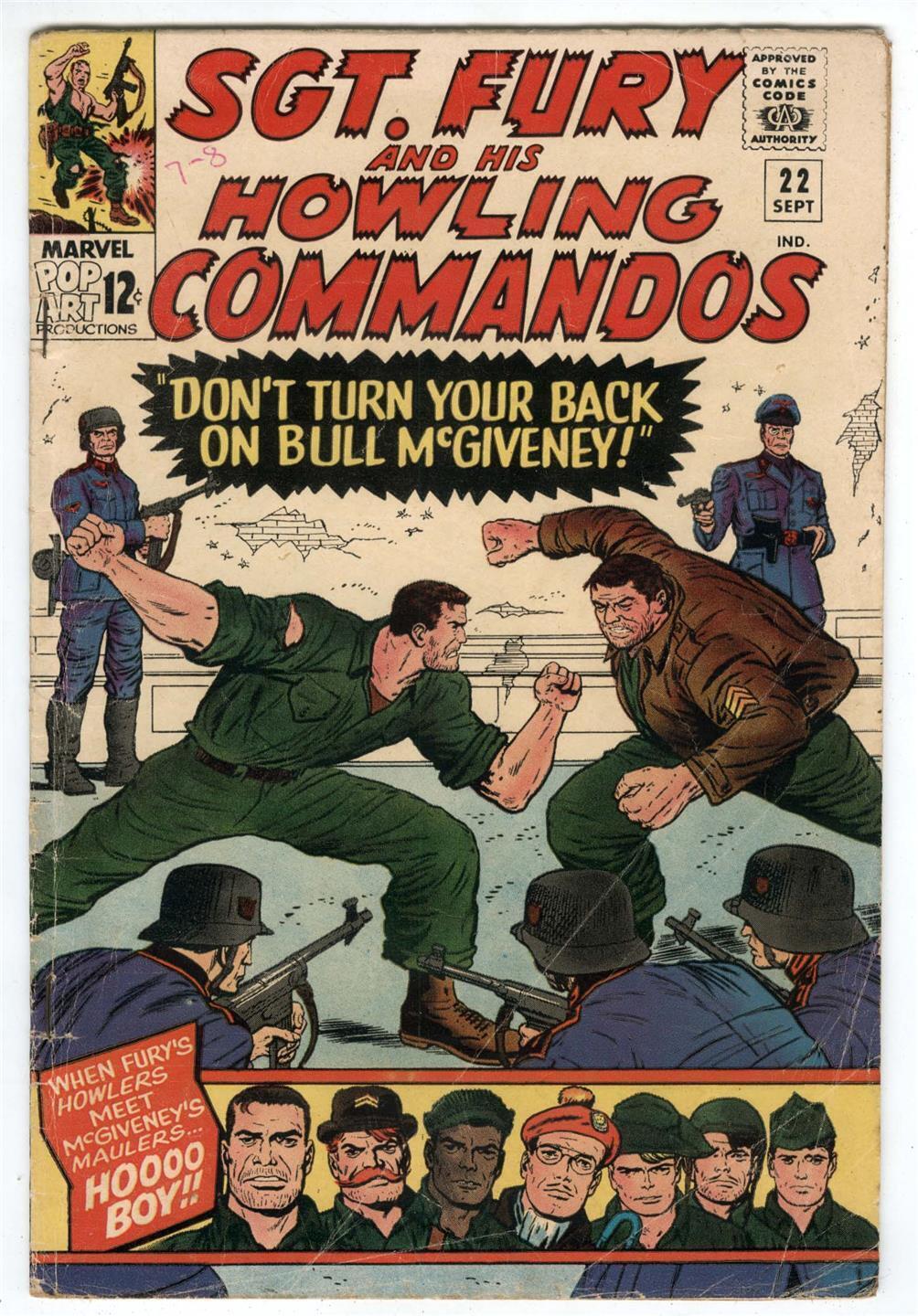 Sgt Fury and His Howling Commandos #22 - Sept 1965 Marvel Stan Lee ...