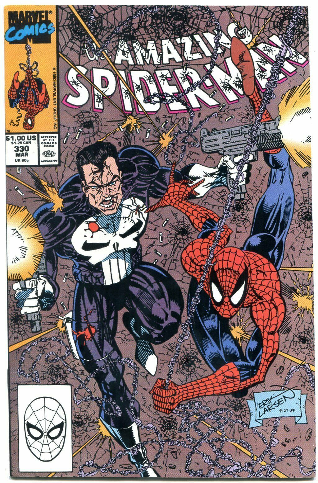 Amazing Spider-Man #330 1990- Punisher-Eric Larson Nm- | Comic Books ...