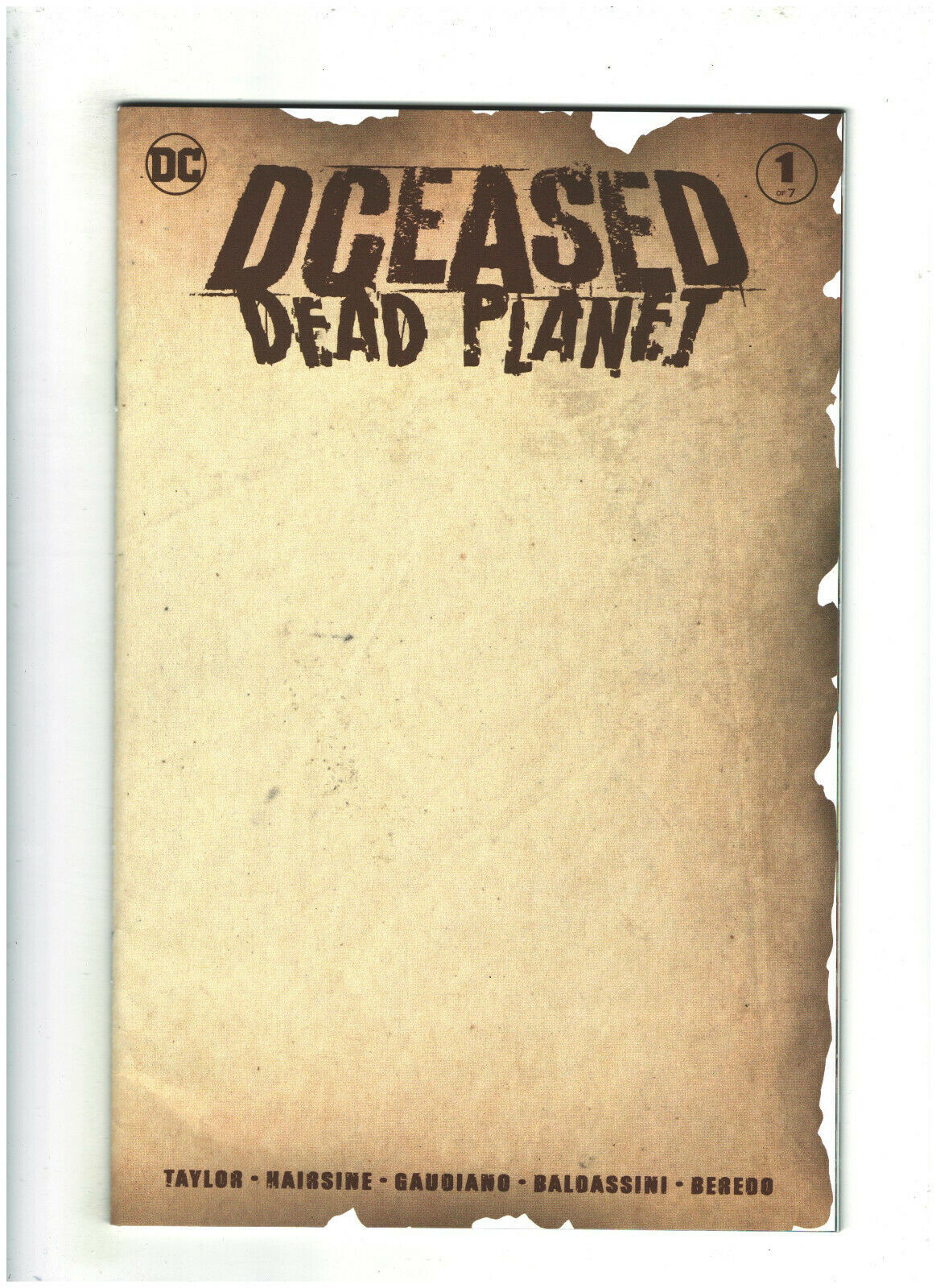 Dceased Dead Planet #1 NM- 9.2 Blank Sketch Variant 2020 Zombies ...