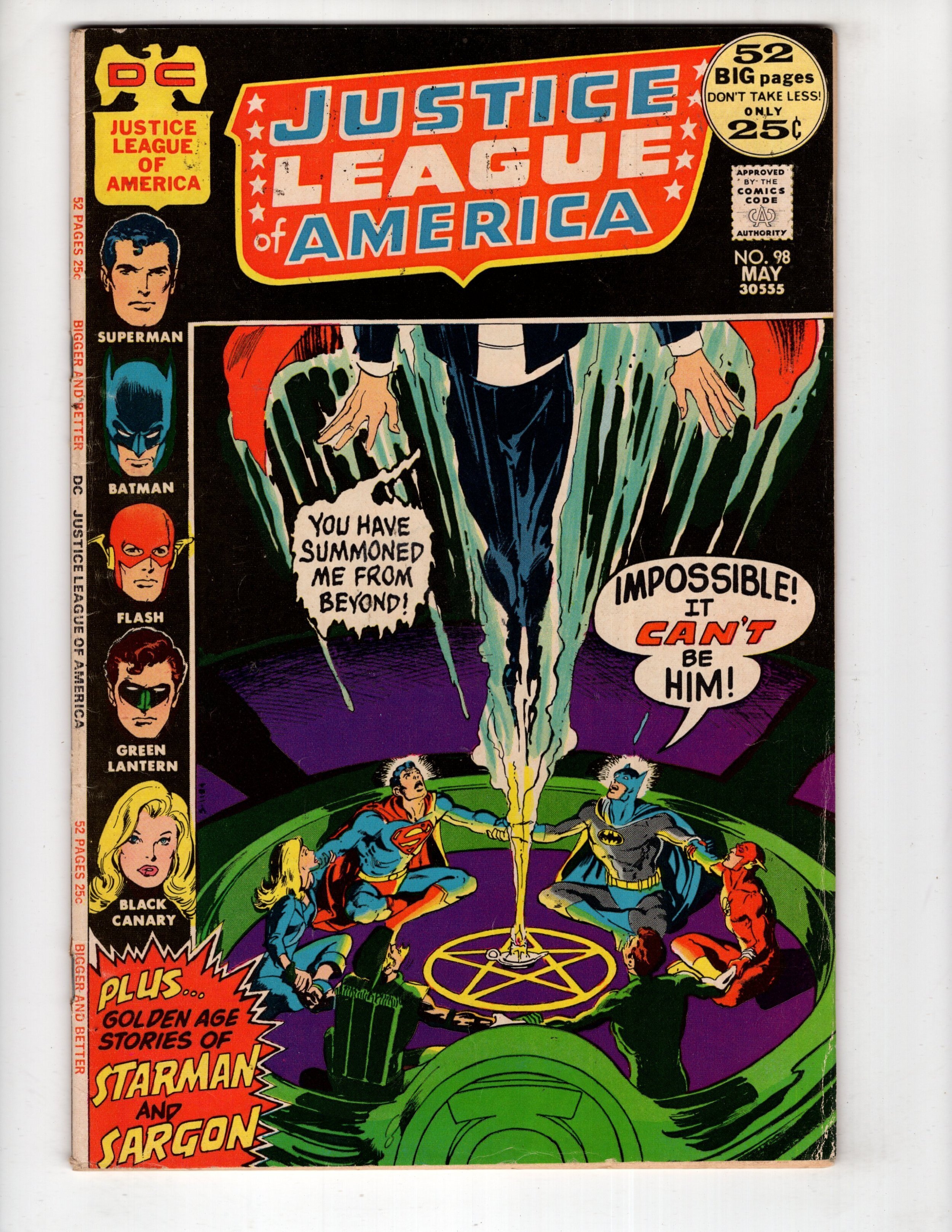 Justice League of America #98 (1972) Neal Adams Cover / ID#303 | Comic ...