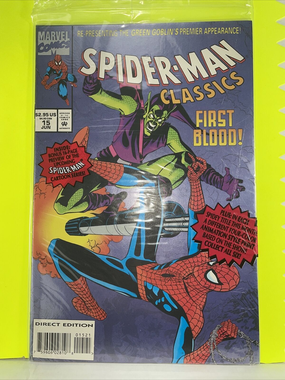 Spider-Man Classics #15 (Jun 1994, Marvel) polybagged Sealed vintage ...