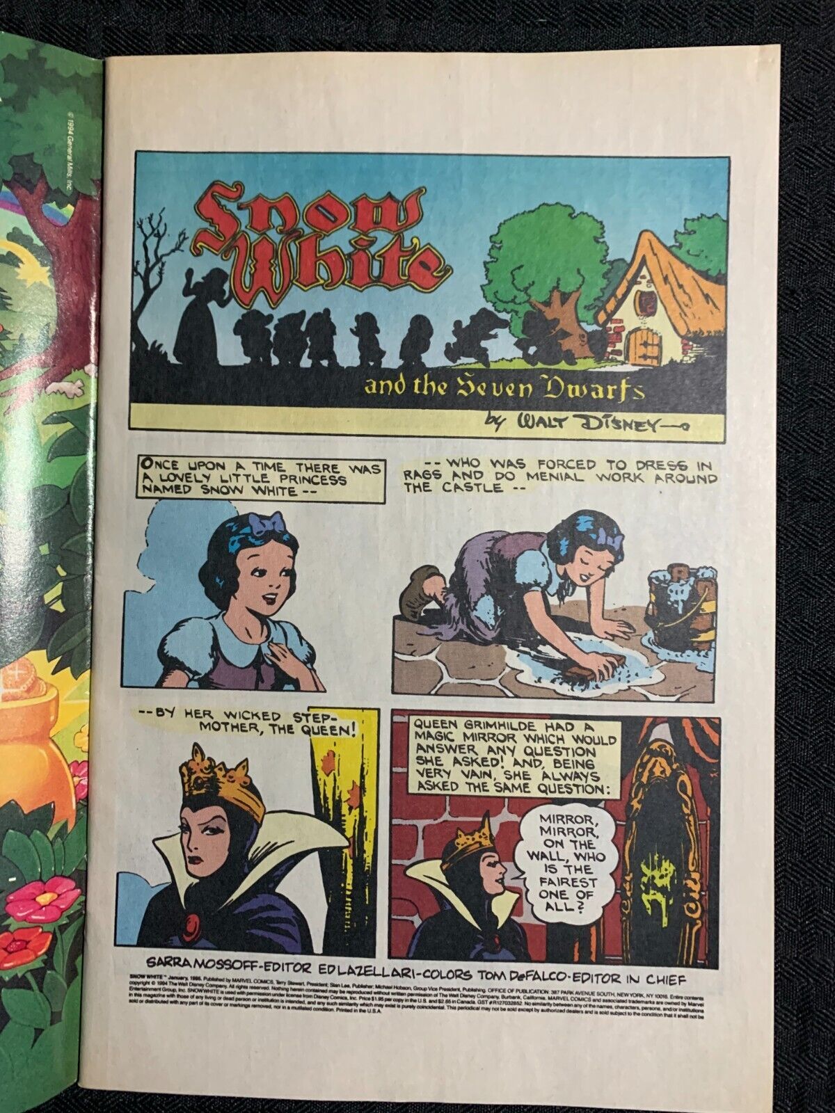 1995 Walt Disney's SNOW WHITE AND THE SEVEN DWARFS #1 FVF 7.0 Marvel ...