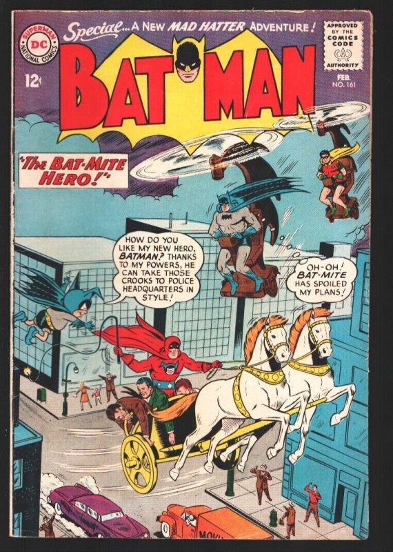 Batman #161 1964-DC-Bat-Mite & Mad Hatter appear-FN- | Comic Books ...