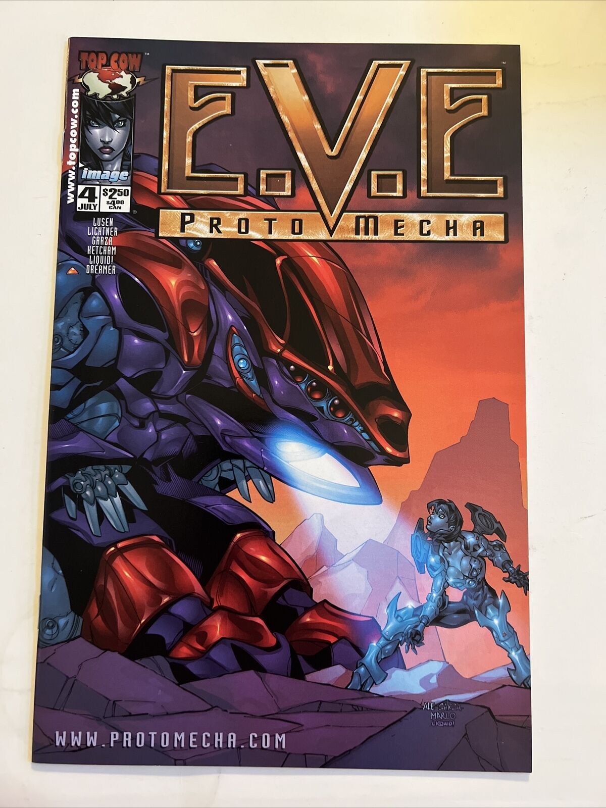 Top Cow E.V.E. Protomecha #1-6 + #1 ANOTHER UNIVERSE VARIANT Top Cow Comics 2000 | Comic Books ...