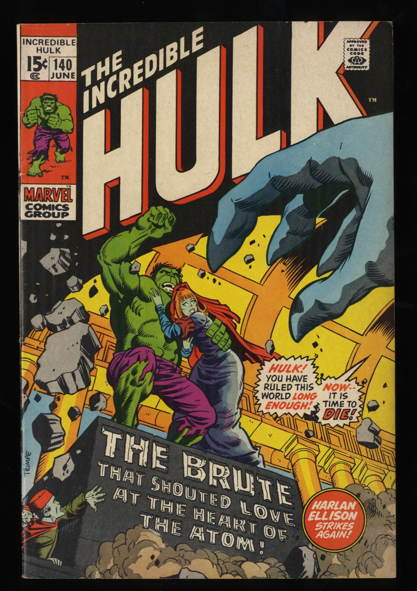 Incredible Hulk (1968) #140 FN- 5.5 Marvel Comics 1st Jarella! | Comic ...