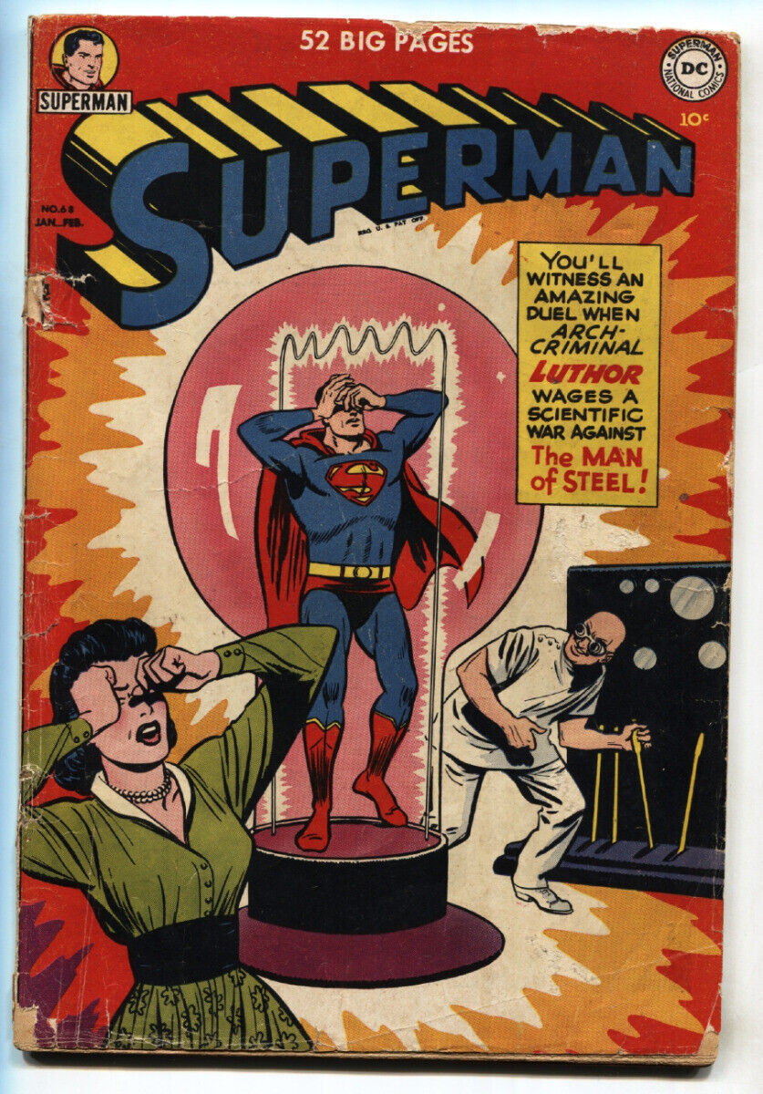 SUPERMAN #68-1951-First Lex Luthor cover- DC comic book-glue | Comic ...