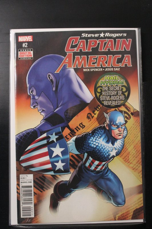 Captain America: Steve Rogers #2 Jesús Saiz Black and White Variant ...