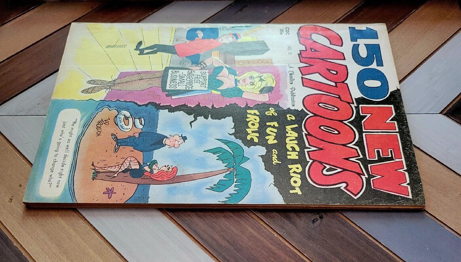 150 NEW CARTOONS #8 VG/FN (Charlton 1964) 96 Pgs RARE Silver Age Humor ...