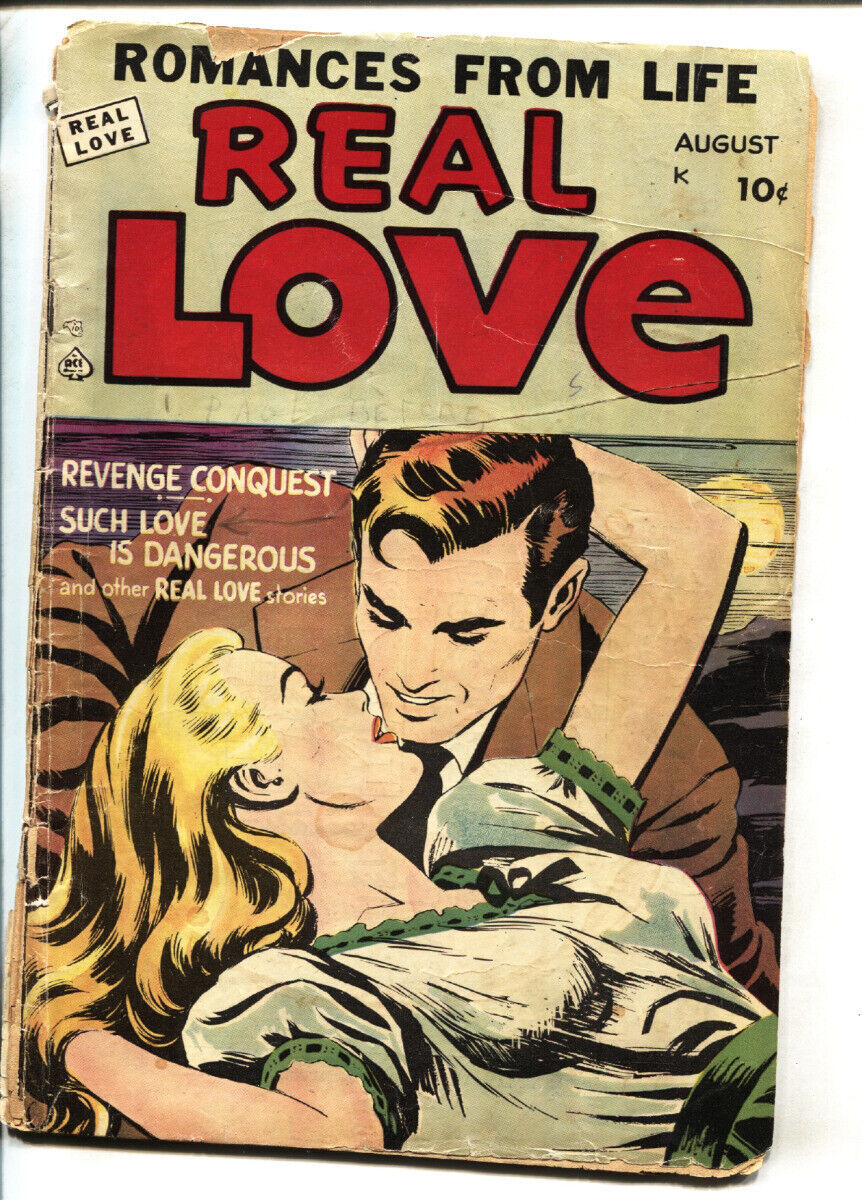 Real Love #27 1949-Ace-headlight cover-spicy poses-LB Cole circus art ...