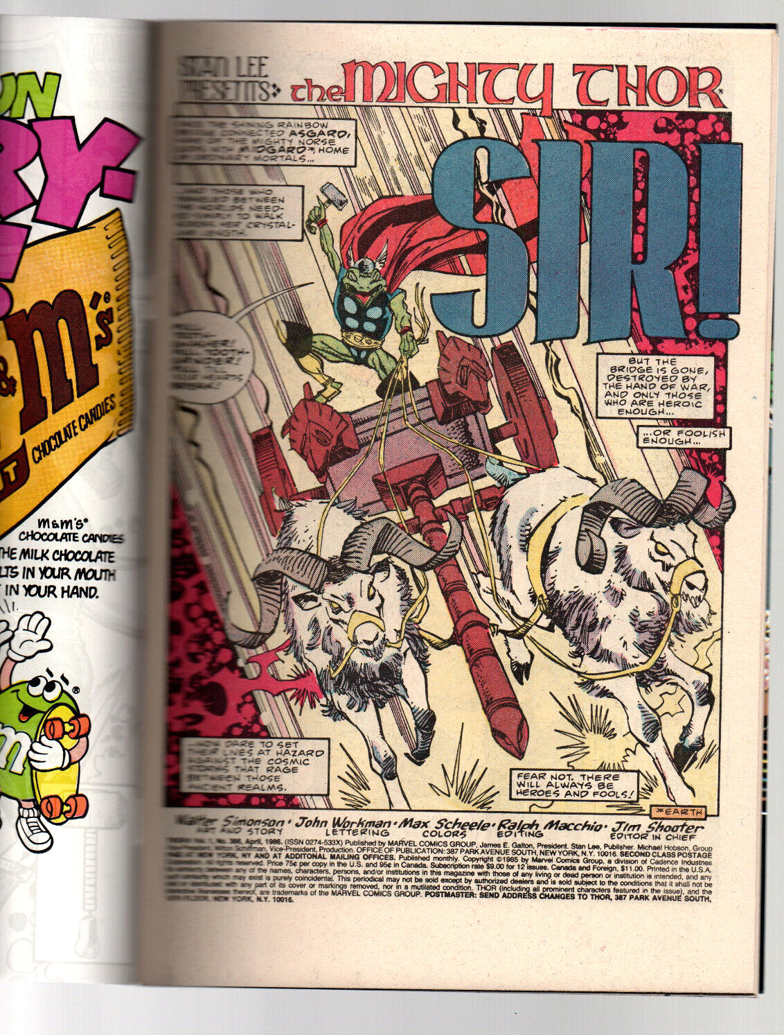 The Mighty Thor #366 - 1st full appearance Throg Thor Frog - KEY - 1986 ...