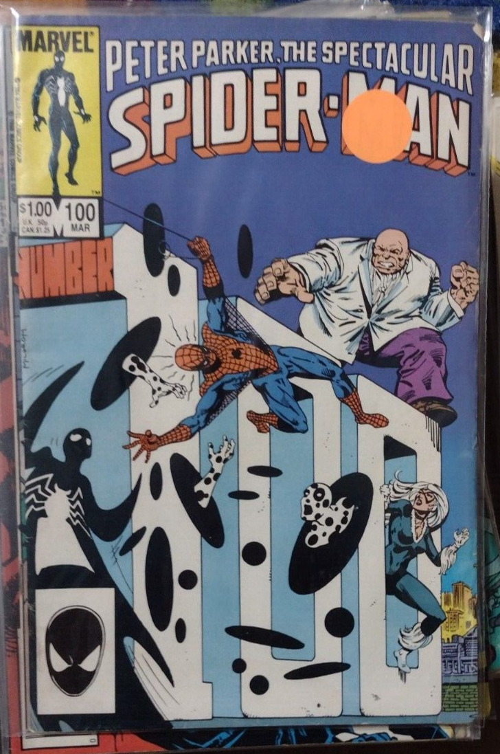 Spectacular Spider-Man # 100 1985 Marvel KEY the Spot Black Costume ...