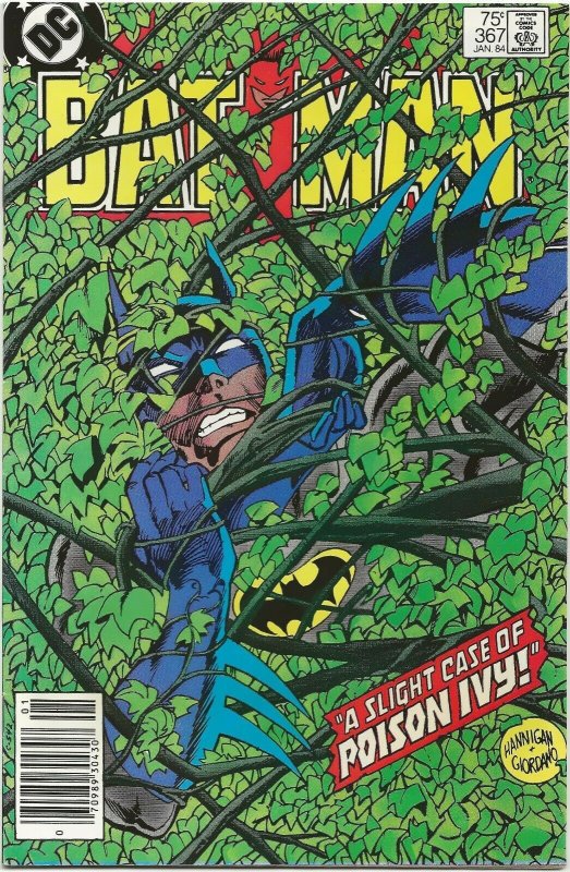 Batman #367 (1984) NM Poison Ivy Key Comic Colorist Error w Lucius Fox ...