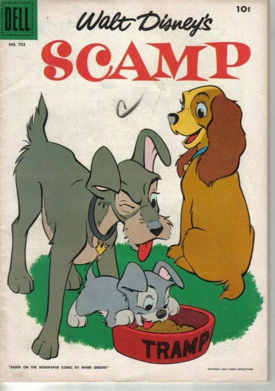 DELL Comics Walt Disney Scamp #703 1956 W: UNK A: Al Hubbard | Comic ...