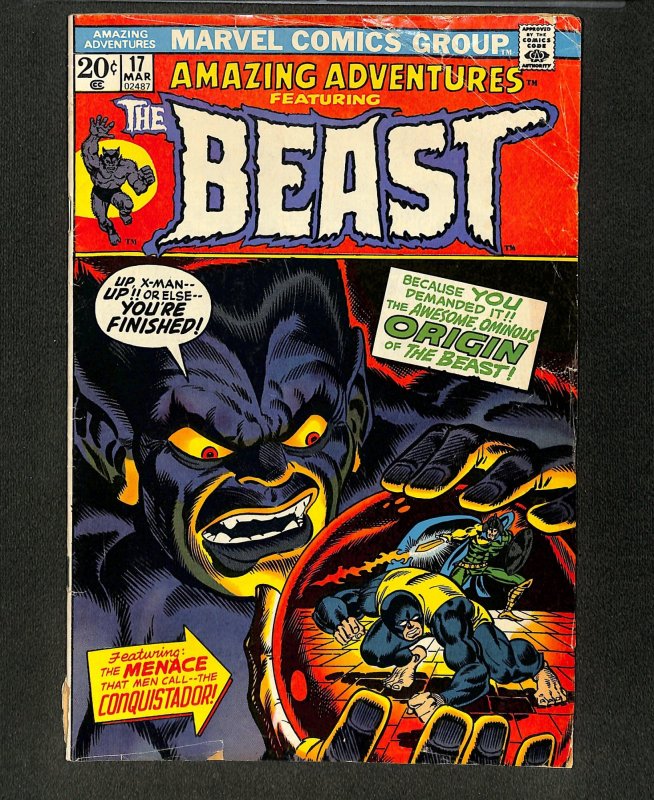 Amazing Adventures #17 Origin of the Beast! Marvel 1973! | Full Runs ...