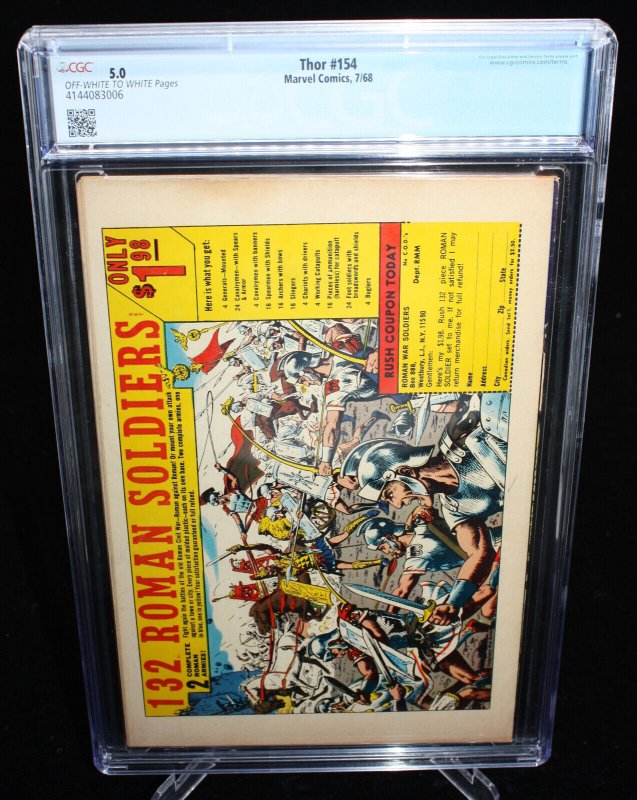 Thor #154 (CGC 5.0) 1st Appearance of Mangog - 1968 | Comic Books ...