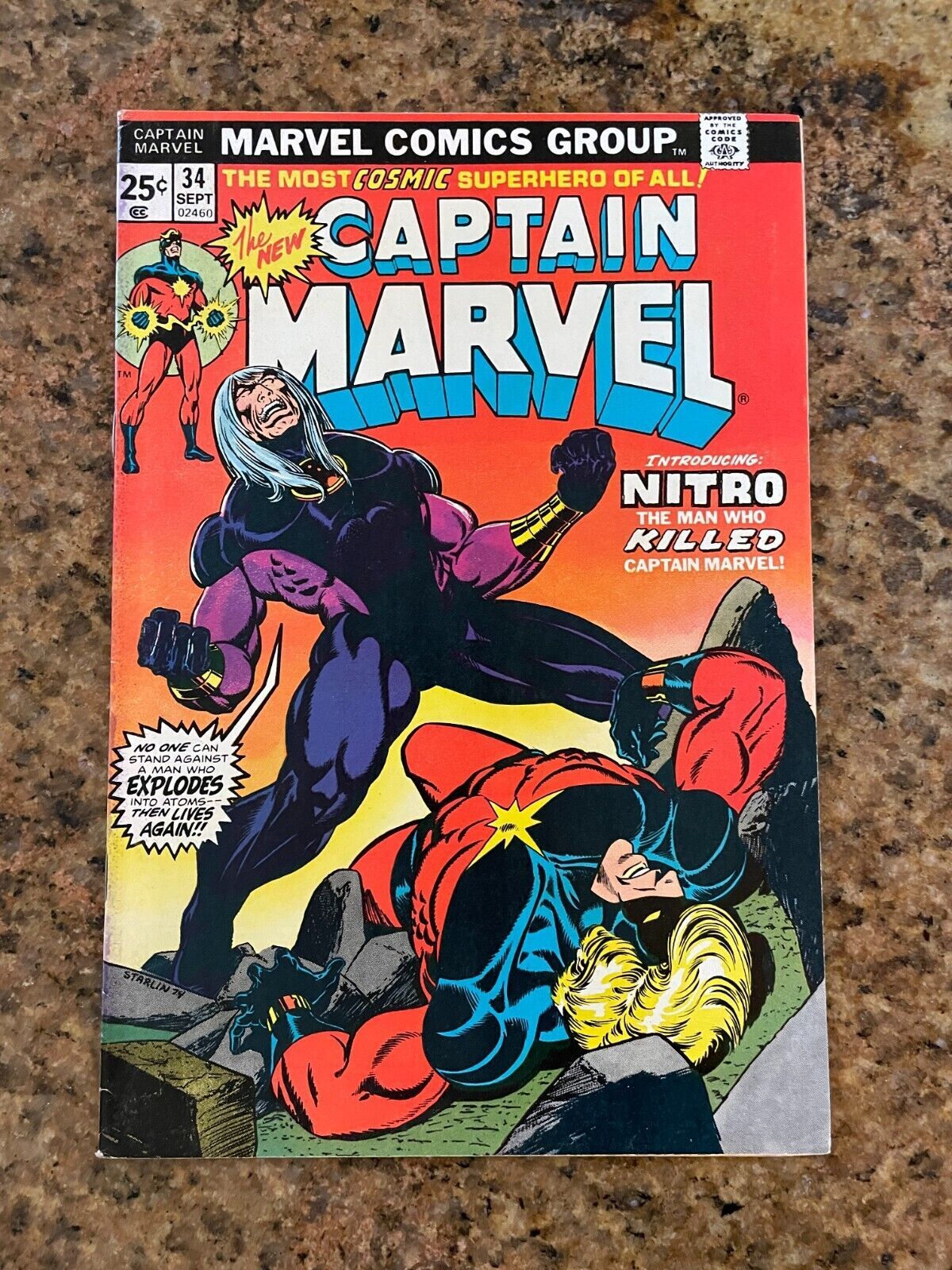 Captain Marvel # 34 VG Comic Book Carol Danvers Avengers Hulk Thor 11 ...