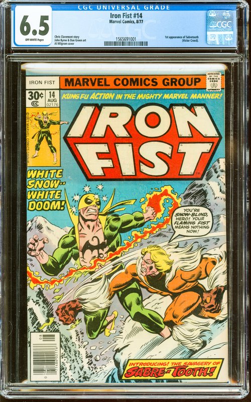 Iron Fist #14 (1977) CGC Graded 6.5 - 1st Appearance of Sabretooth ...