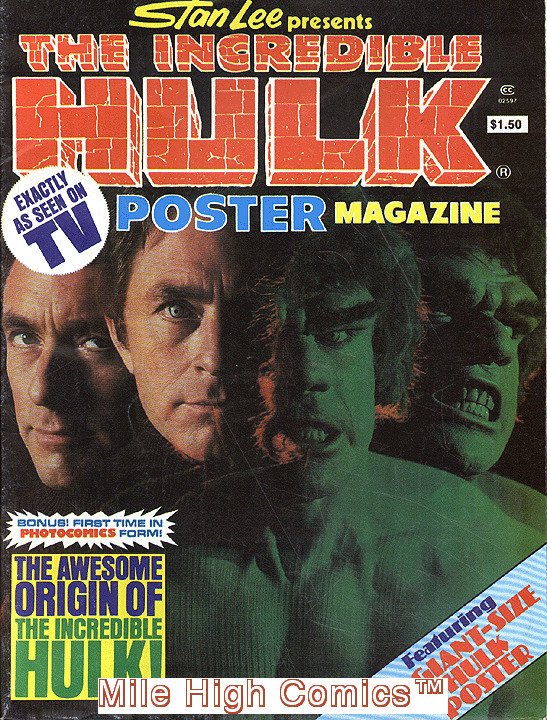 INCREDIBLE HULK POSTER MAGAZINE (1978 Series) #1 Very Good | Comic ...