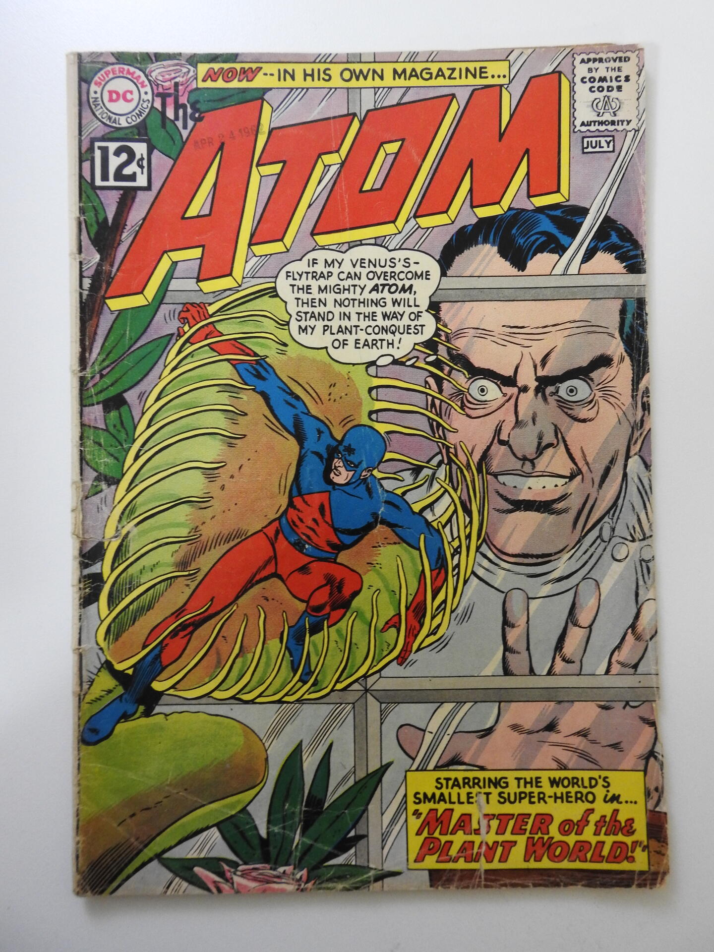 The Atom #1 (1962) GD/VG Condition! 1 in tear front cover, moisture ...