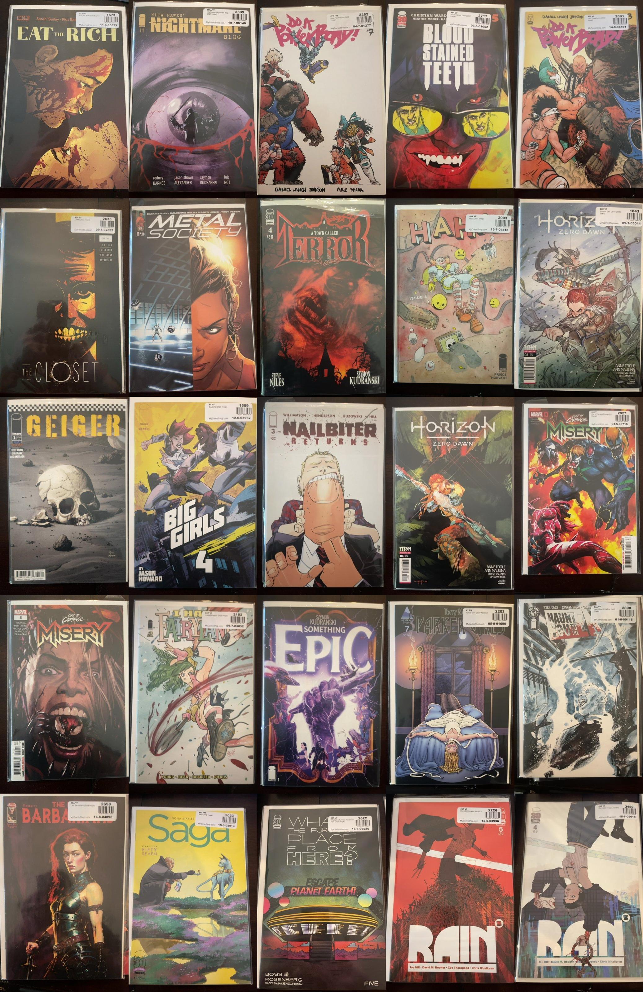 Group Lot of 25 Comics (See Details) Do a Powerbomb, Rain, Cult of ...