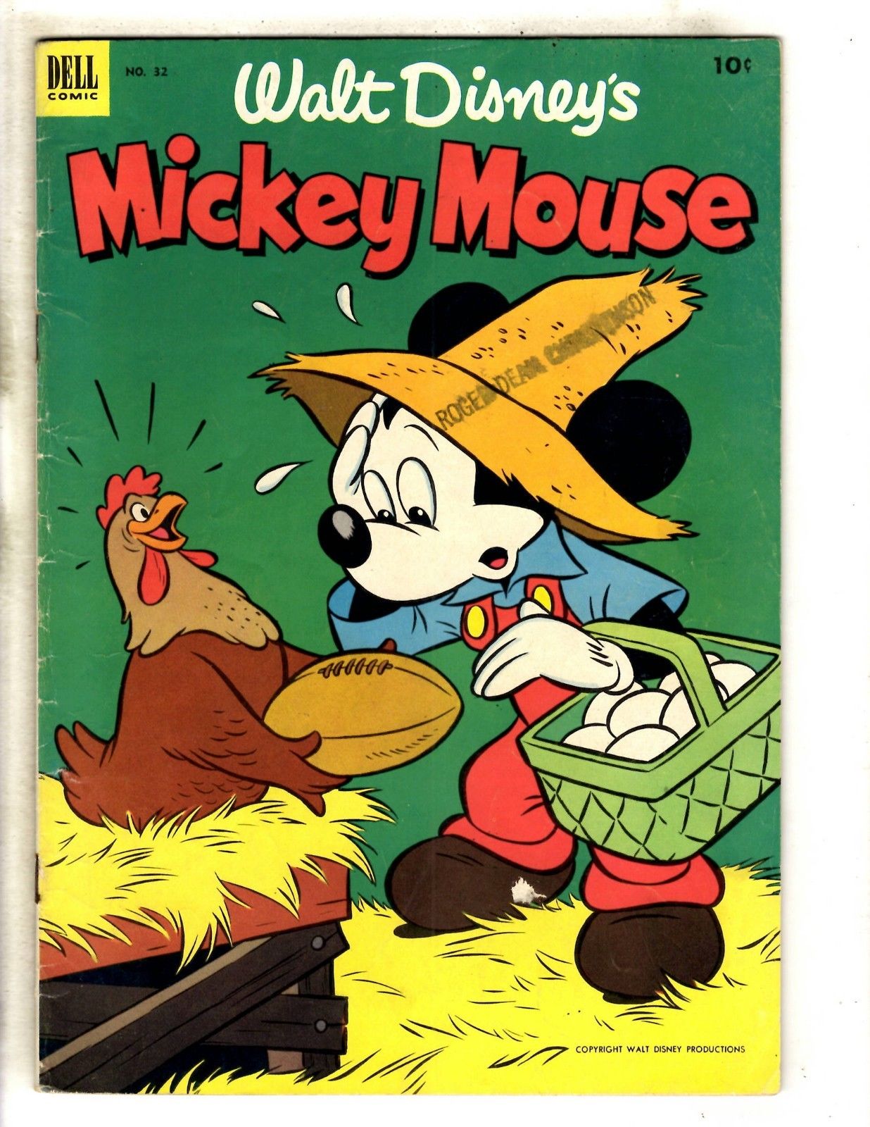 Mickey Mouse # 32 FN Dell Golden Age Comic Book Walt Disney Donald ...