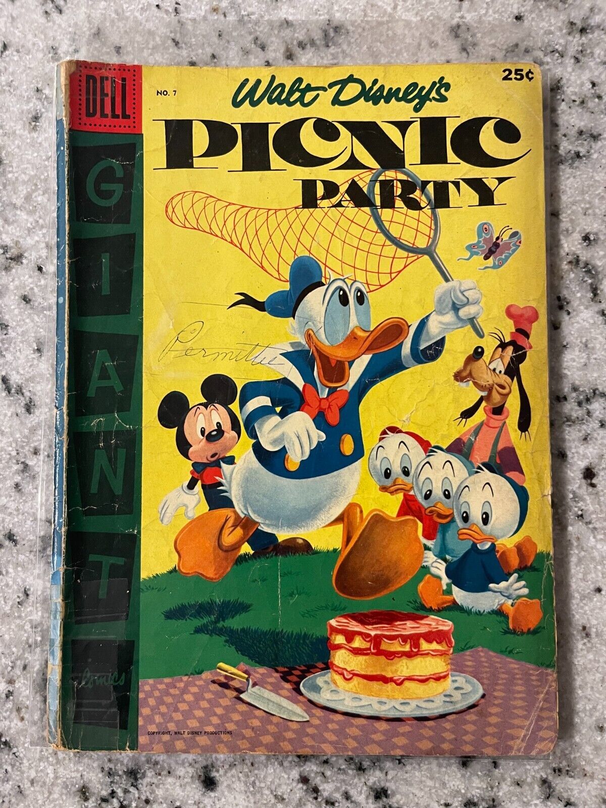 Walt Disney's Picnic Party # 7 VG Dell Giant Comic Book Mickey Donald ...