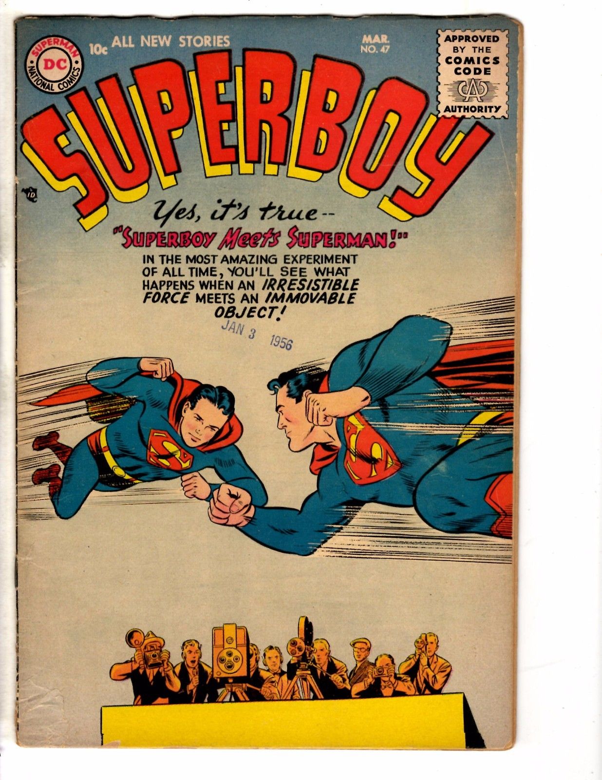 Superboy # 47 GD/VG DC Comic Book Superman 1956 Golden Age Batman Flash ...