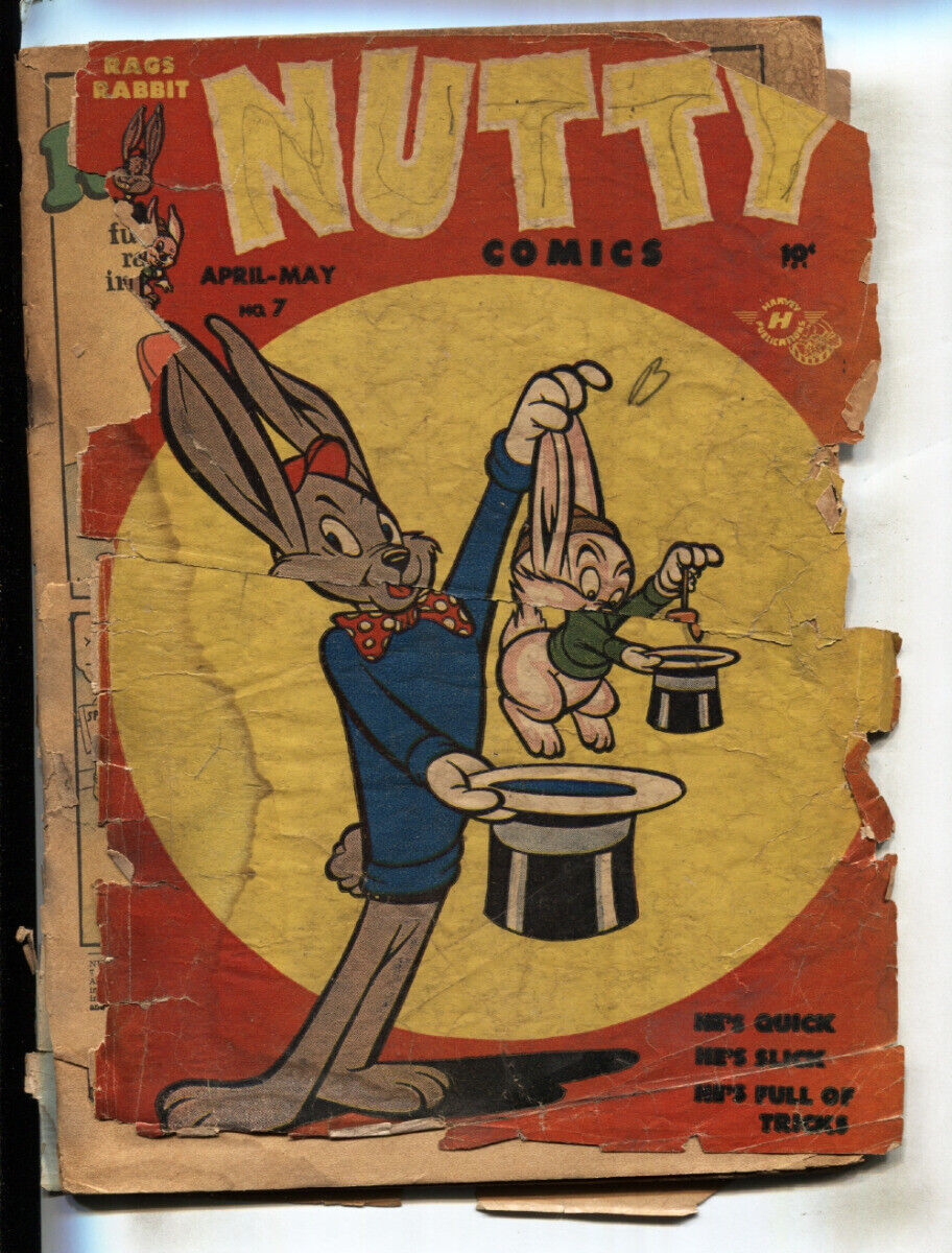 NUTTY #7--1948--RAGS RABBIT--HARVEY COMICS--Golden-Age--comic book ...