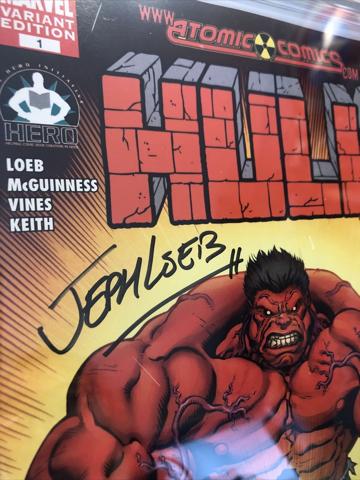 Hulk(2008)#1(CGC SS 9.6 WP) Signed Jeph Loeb| Hero Initiative/Anatomic ...