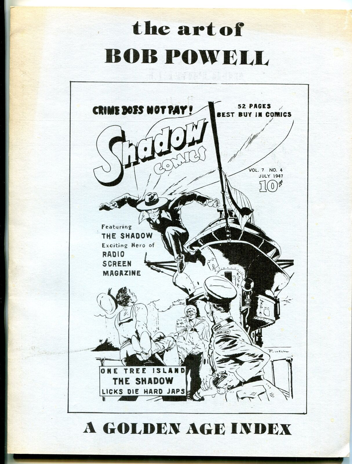 Art of Bob Powell fanzine 1978- lGolden Age- Shadow- Doc Savage FN ...