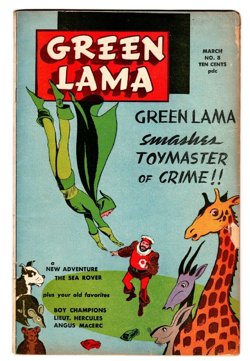 Green Lama #8 Comic Book-1946-Spark-Wwii-Mac Rayboy-Lt Hercules Vg ...