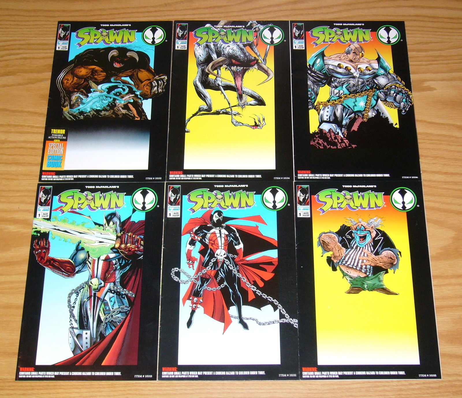 Spawn Toys Comics #1-6 FN/VF complete series - tremor violator clown ...