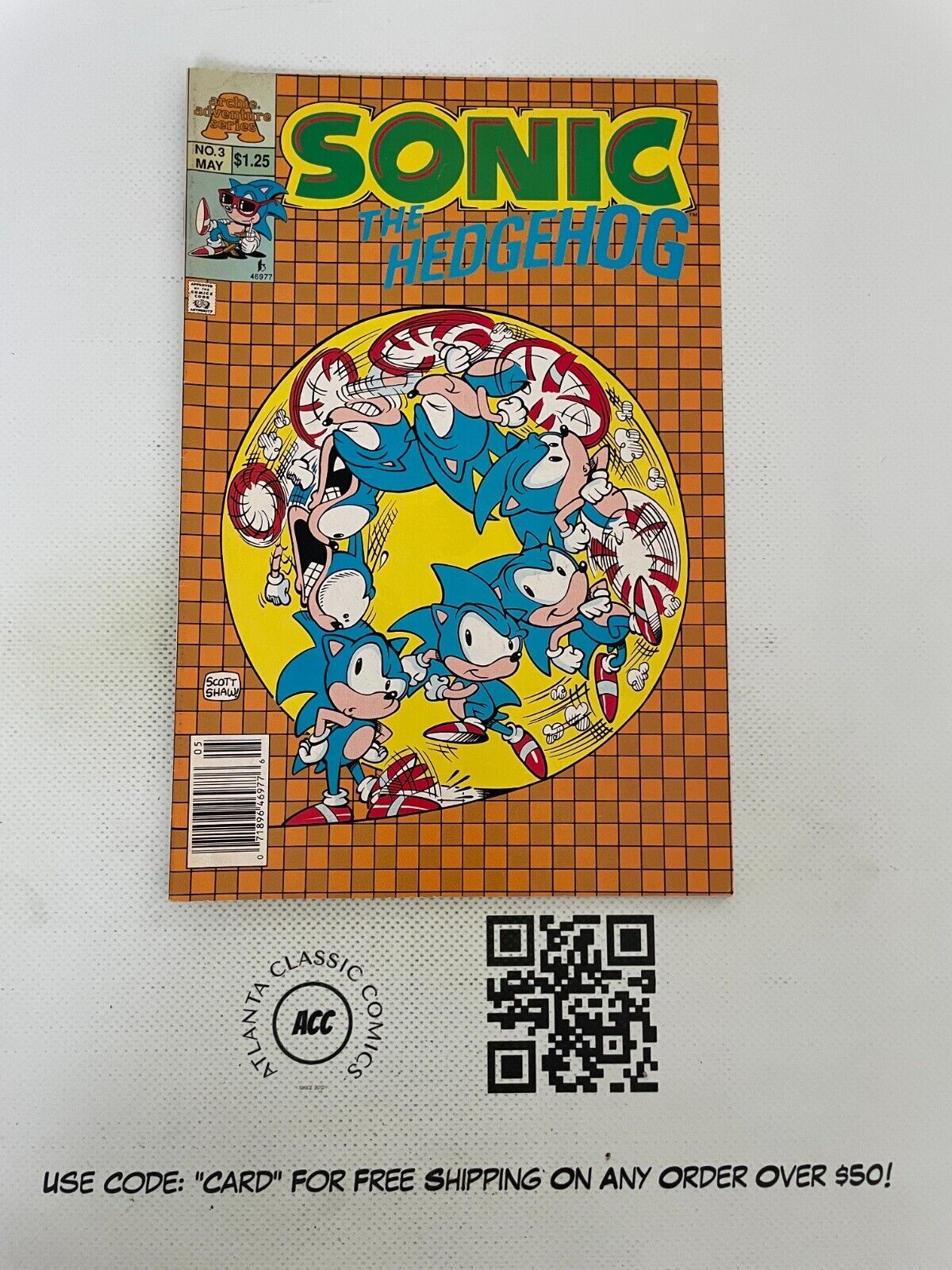 Sonic The Hedgehog # 3 FN Archie Adventure Series Comic Book Scott Shaw ...