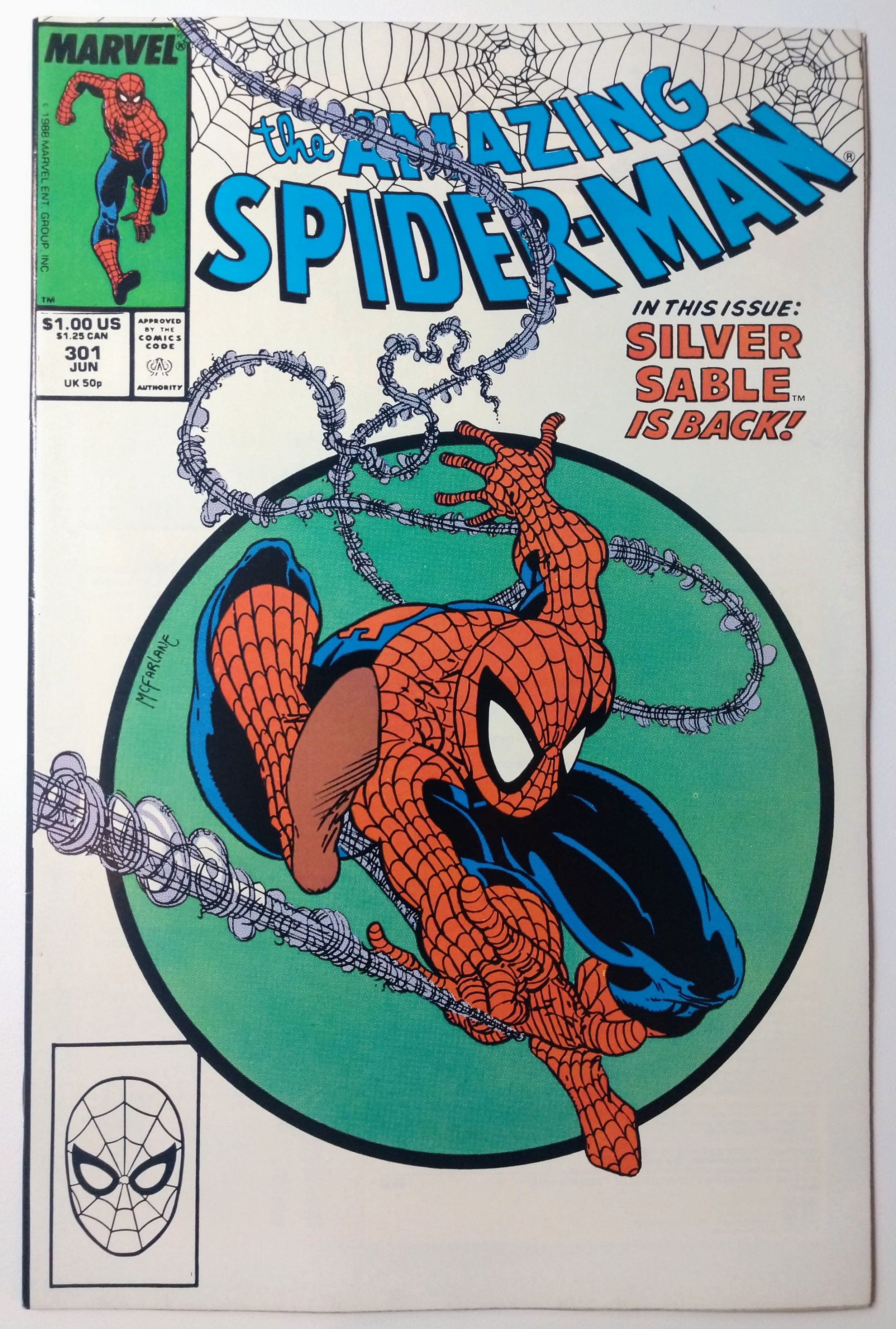 Amazing Spider-Man #301 (8.5, 1988) Classic cover art by Todd McFarlane ...