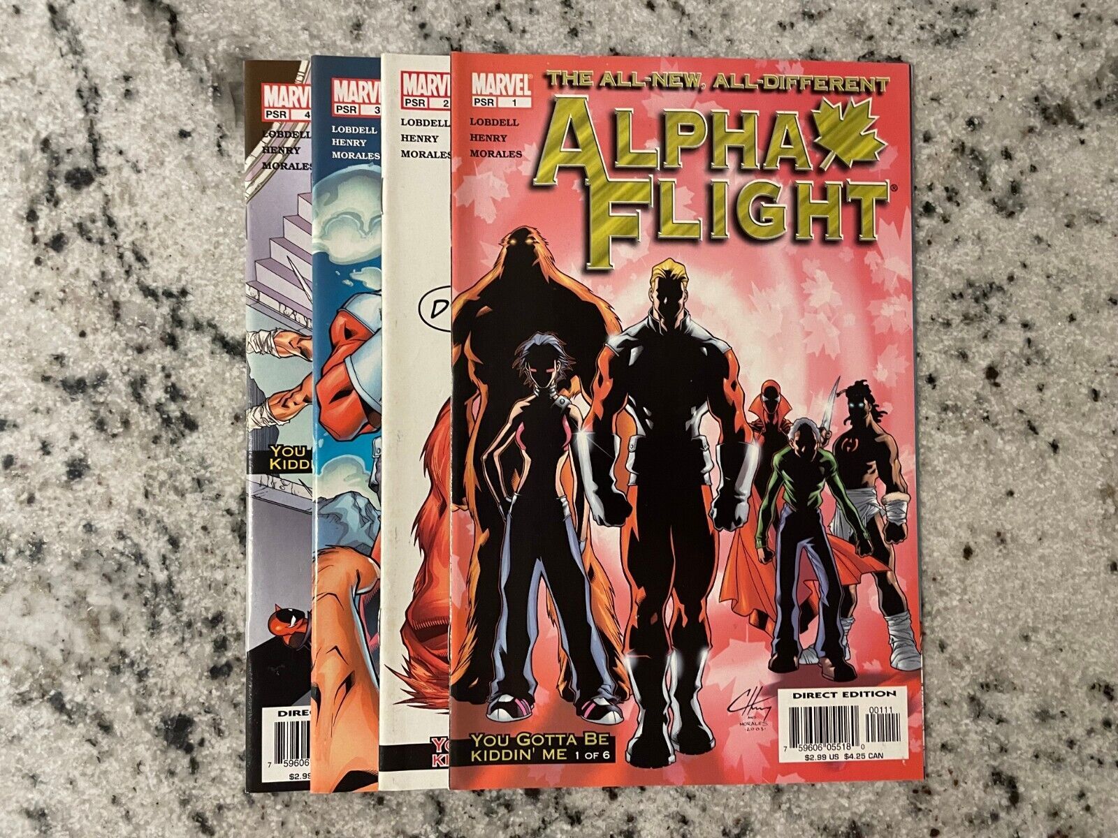 4 Alpha Flight Marvel Comic Books # 1 2 3 4 X-Men Wolverine Phoenix ...
