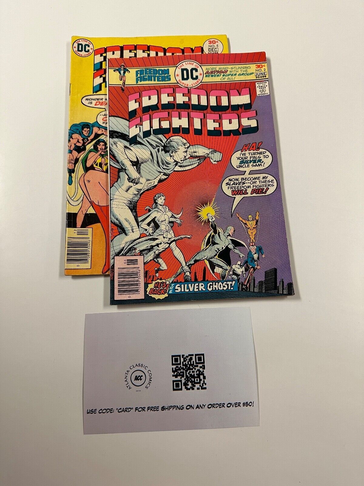 2 Freedom Fighters DC Comic Book # 2 5 Superman Flash Batman 19 CT4 ...
