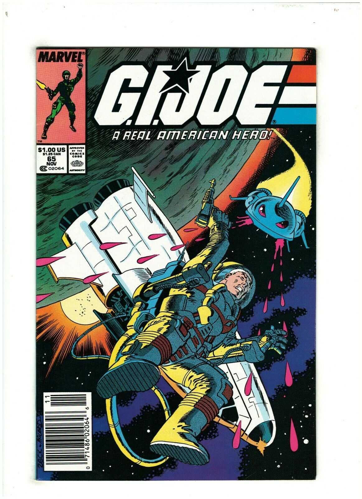 G.I. Joe ARAH #65 VF+ 8.5 Newsstand Marvel Comics 1987 Mike Zeck ...
