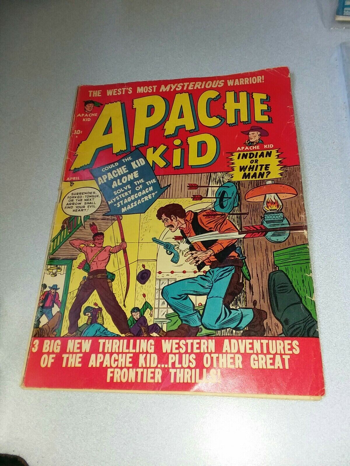 Apache KID #4 Timely 1951 Golden AGE Marvel Atlas Comics Western Hero ...