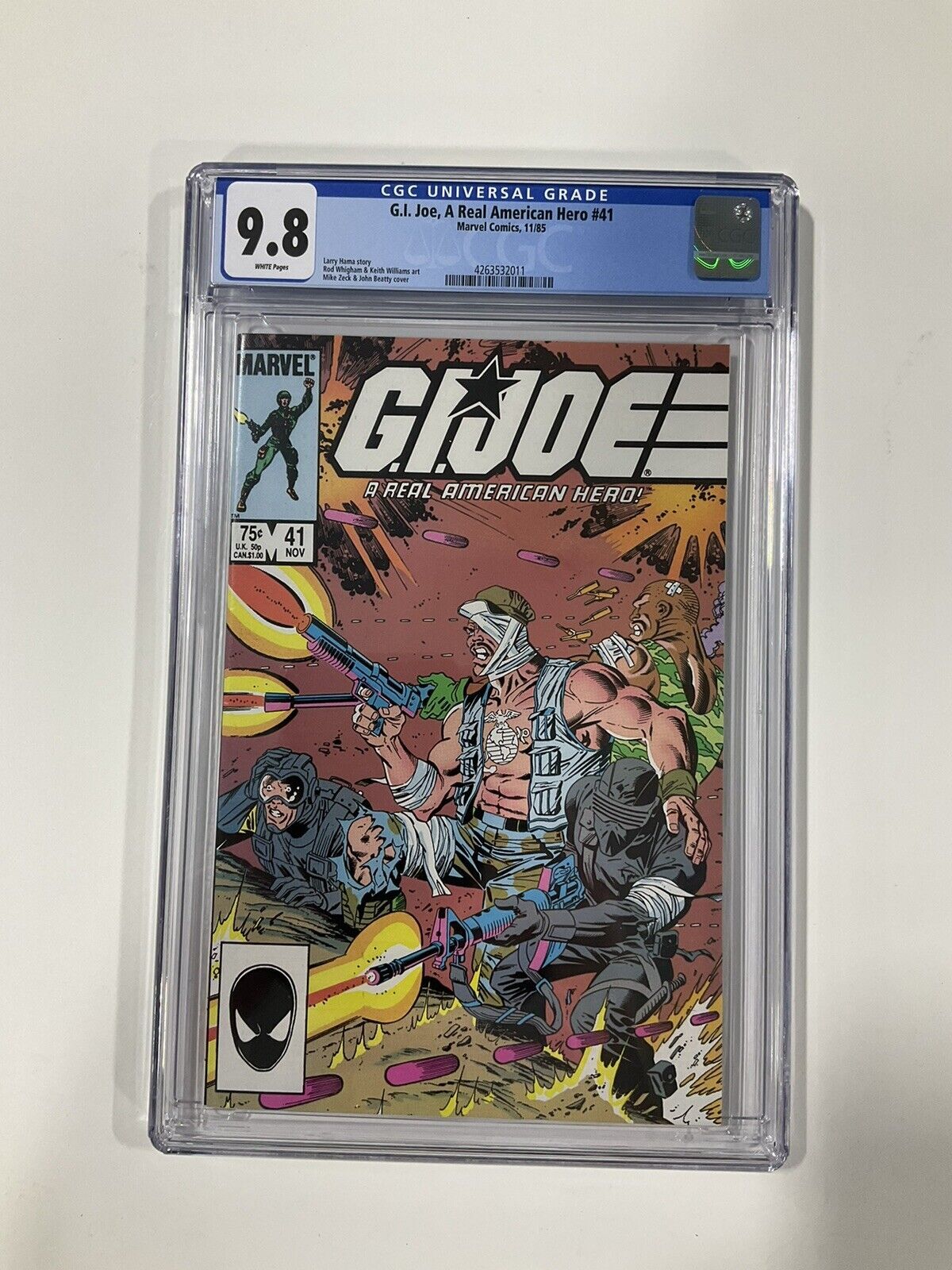 GI Joe A Real American Hero 41 CGC 9.8 White Pages 1985 Marvel | Comic ...
