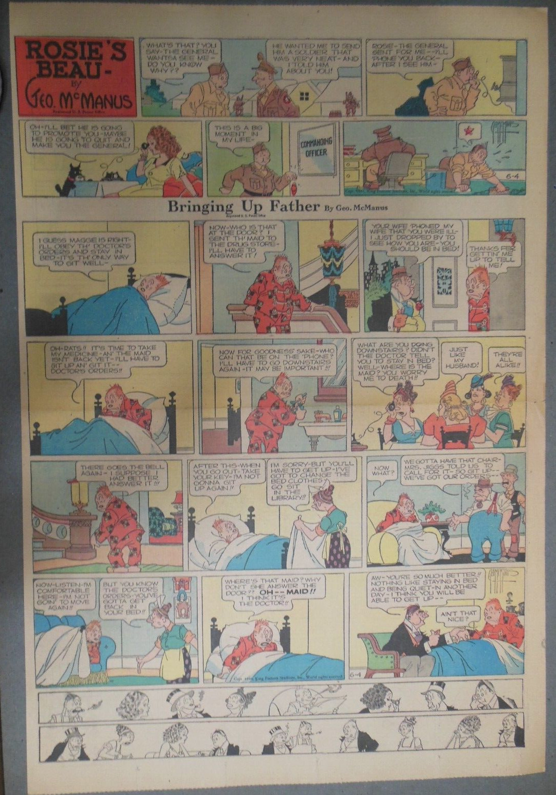 Bringing Up Father Sunday by George McManus from 6/4/1944 Full Page ...