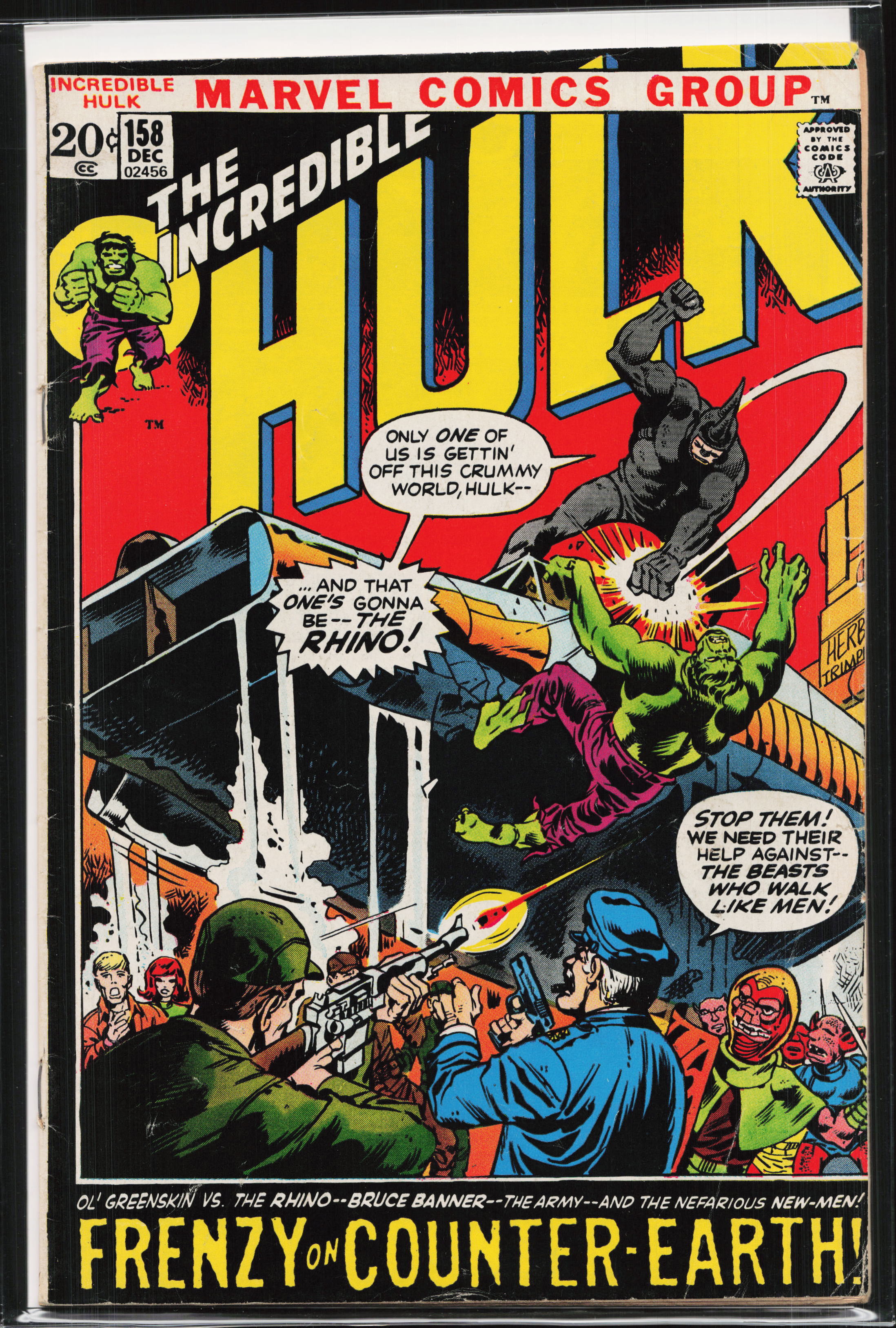 The Incredible Hulk #158 (1972) Hulk | Comic Books - Bronze Age, Marvel ...