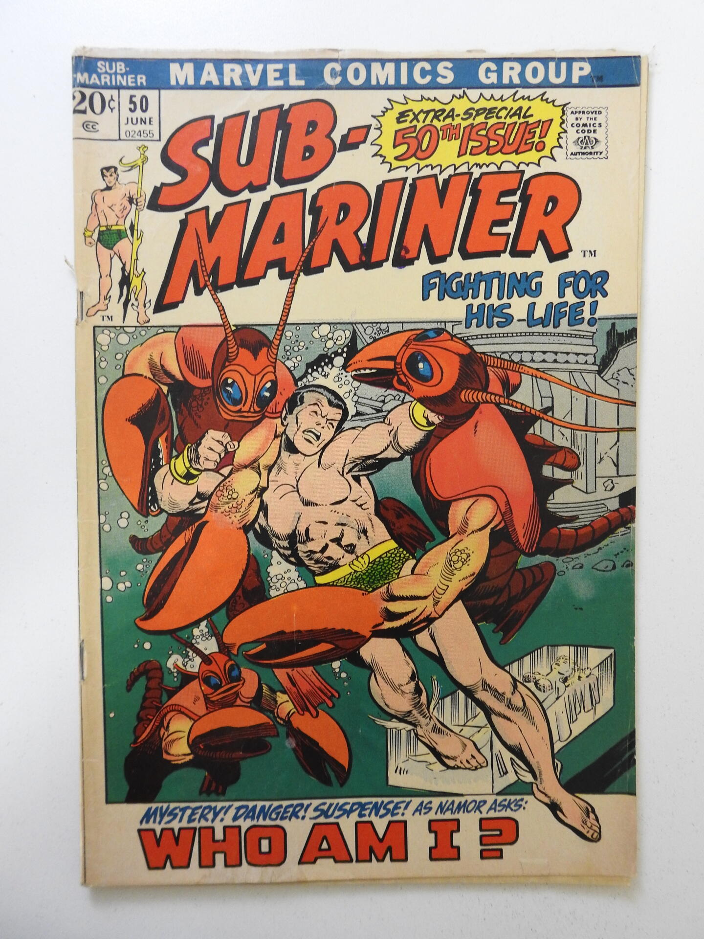 Sub-Mariner #50 (1972) VG- Condition! Moisture stain | Comic Books - Bronze Age, Marvel, Sub ...