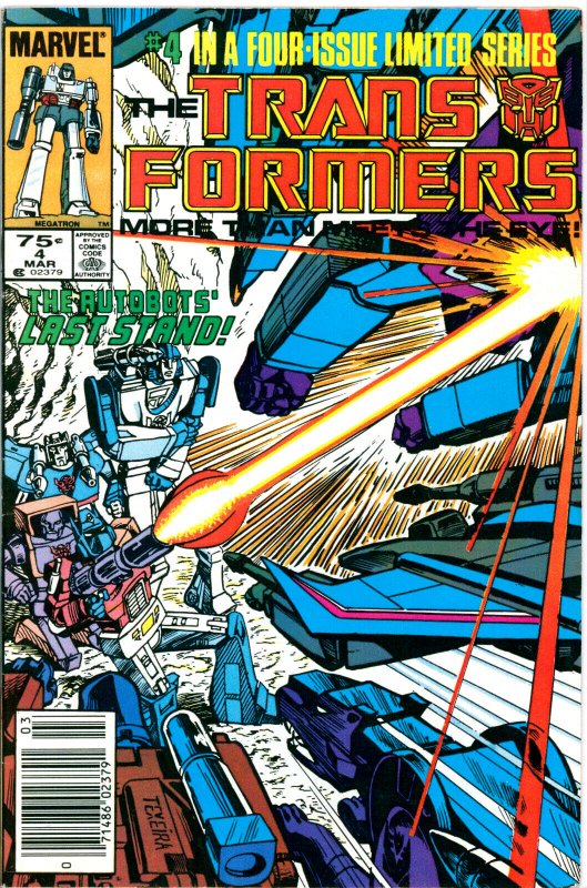 Transformers #4 Marvel Comics 1984 VF 1st Shockwave Dinobots Cameo ...