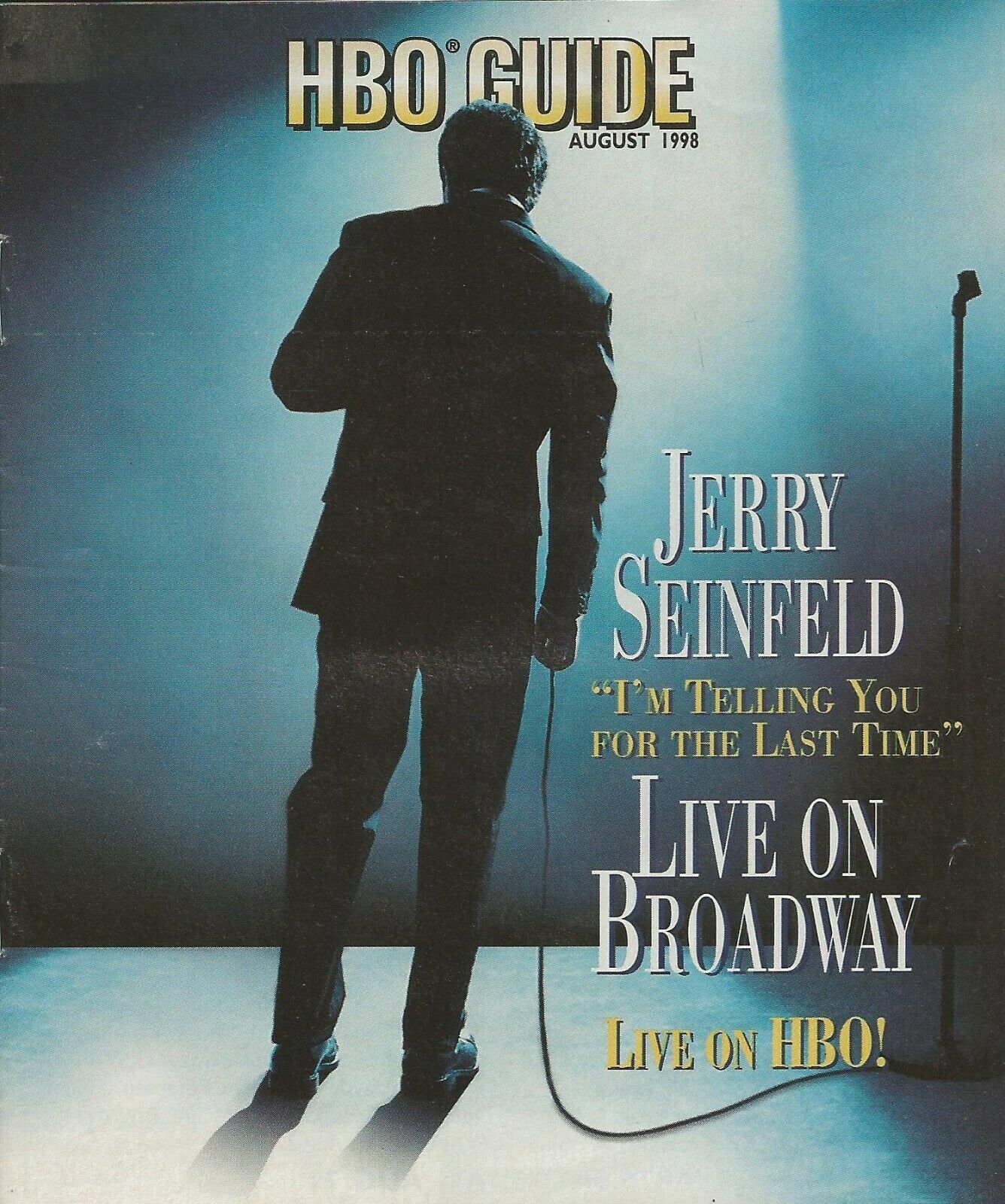 ORIGINAL Vintage Aug 1998 HBO Guide Magazine Jerry Seinfeld I'm Telling ...