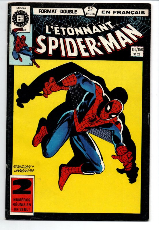 L'etonnnt Spider-man 155/156 - Amazing - French Language -Heritage-1984 ...