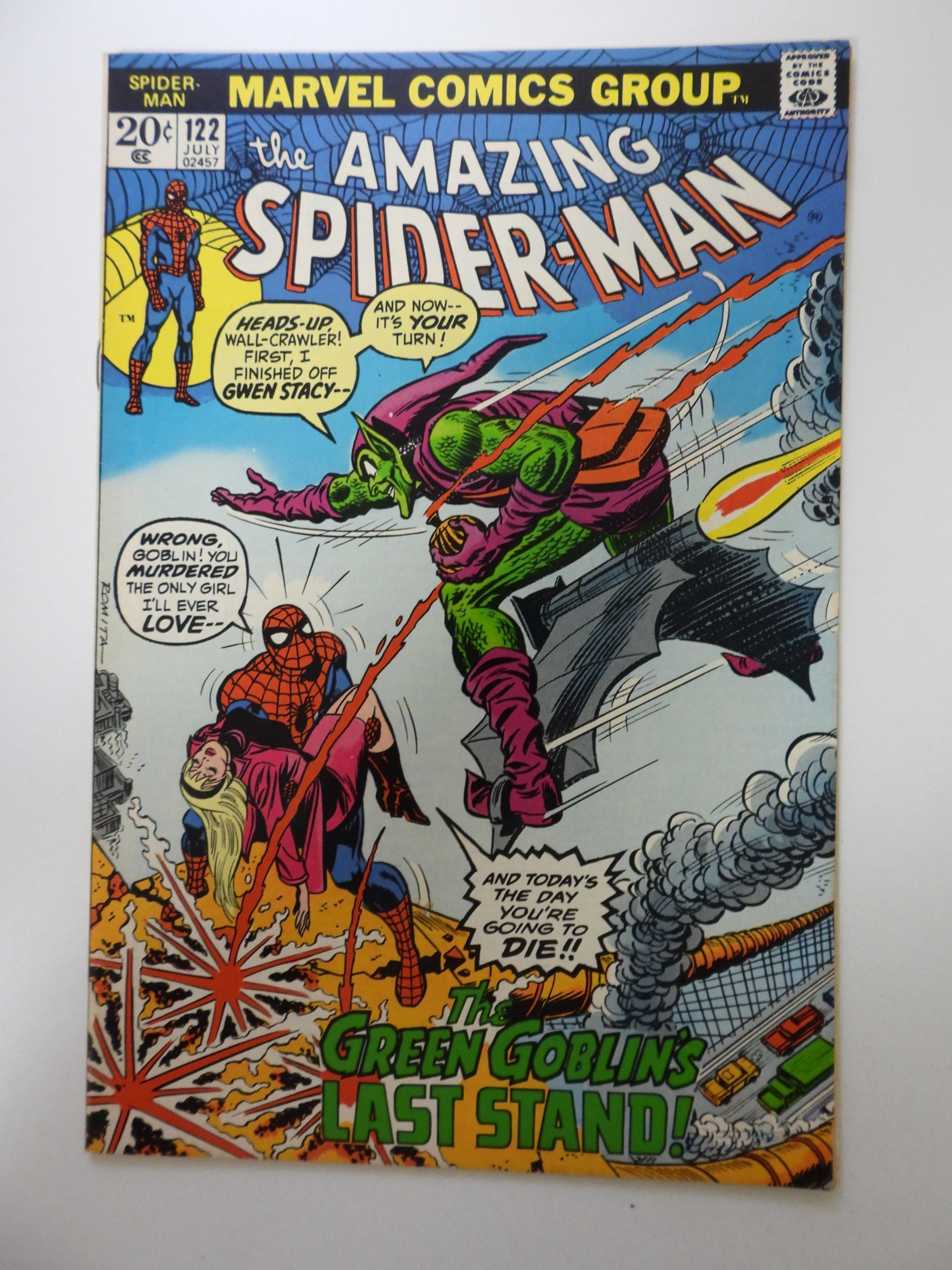 The Amazing Spider-Man #122 (1973) Death of Green Goblin VF+ condition ...